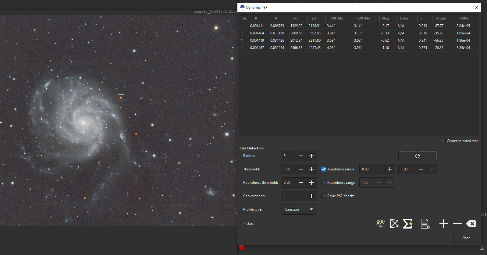 Siril Image Analysis